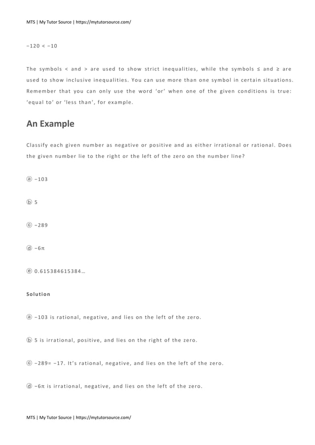 Algebra 101 real numbers and the real number line | PDF | Maps & Navigation