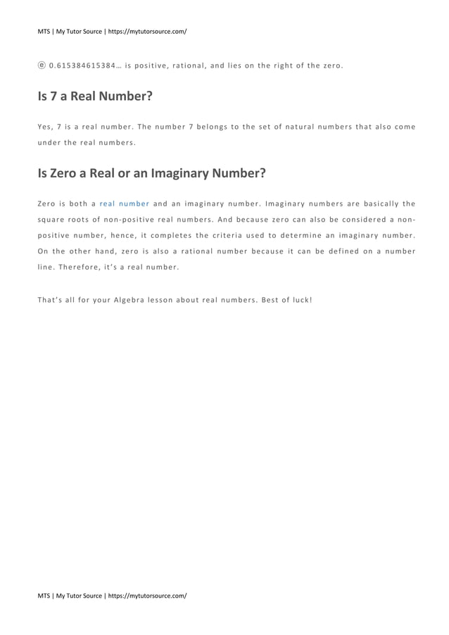Algebra 101 real numbers and the real number line | PDF | Maps & Navigation