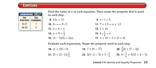 Algebra 1 book pages 23-24 | PDF