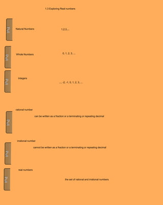 Algebra 1 chapter 1 complete notes | PPTX
