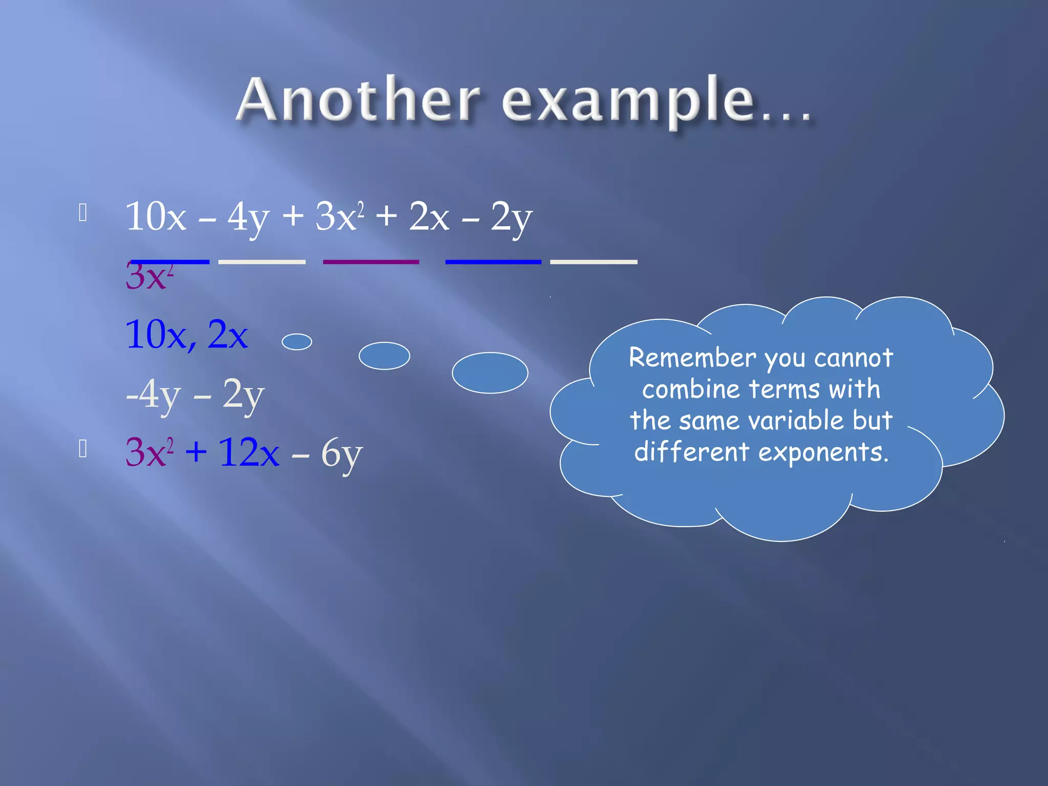 Algebra 1 combining like terms | PPT | Computing | Technology & Computing