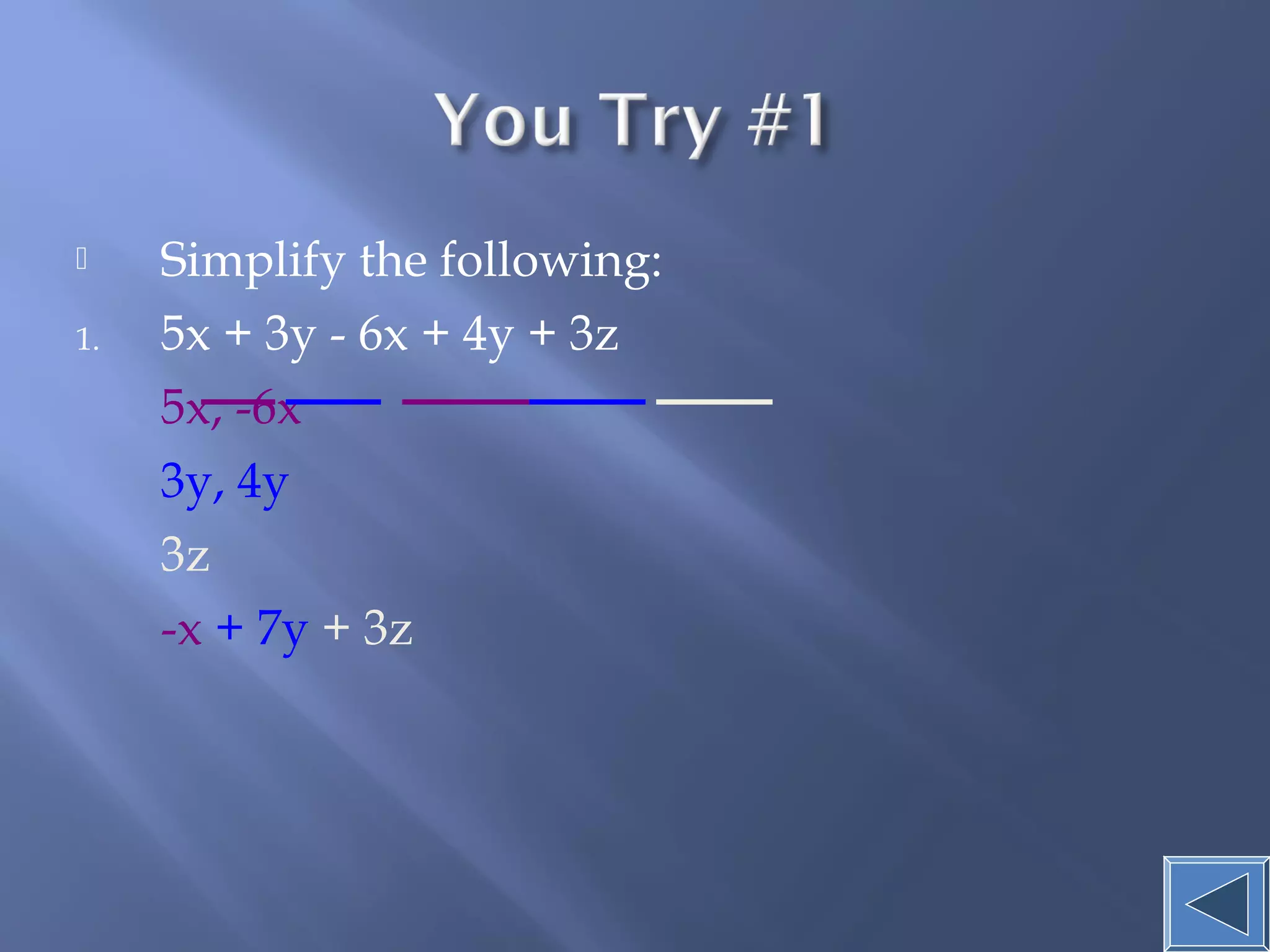 Algebra 1 combining like terms | PPT | Computing | Technology & Computing