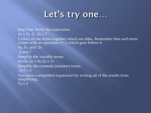Algebra 1 combining like terms | PPT | Computing | Technology & Computing