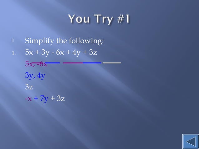 Algebra 1 combining like terms | PPT | Computing | Technology & Computing