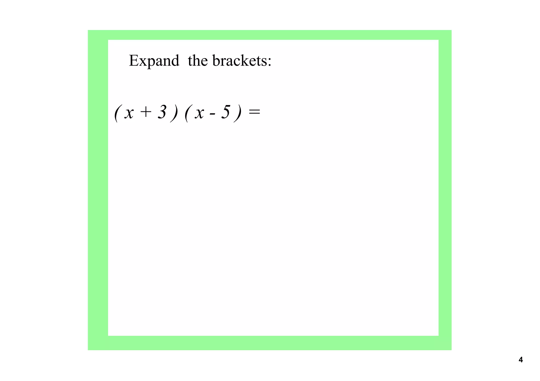 Algebra 1 factorisation by grouping | PPT