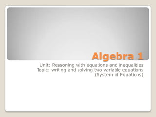 Algebra 1 final | PPTX | Homework and Study | Education