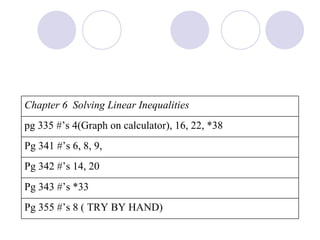 Algebra 1 final review packet powerpoint slide | PPT