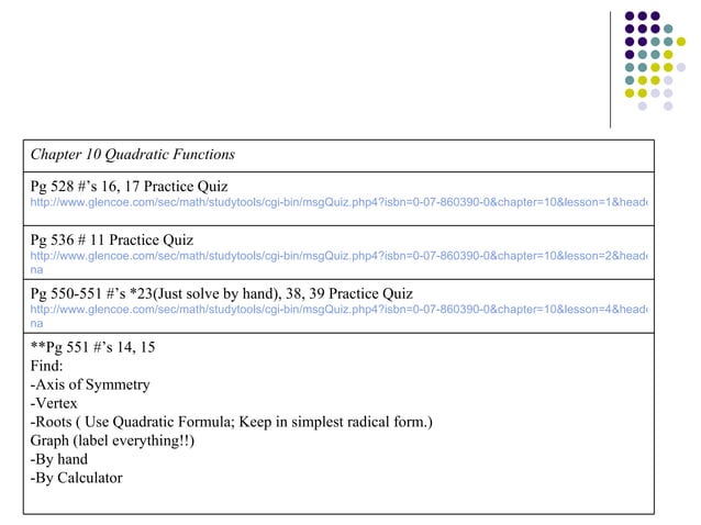 Algebra 1 final review packet powerpoint slide | PPT