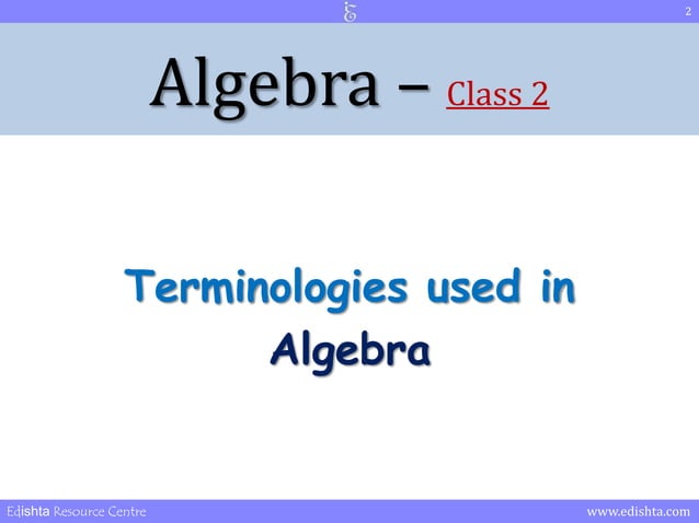 Algebra Terminologies | PPTX | Physics | Science