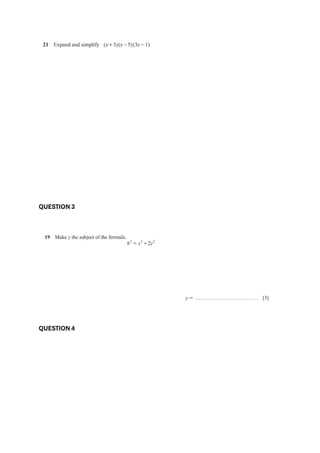 ALGEBRA 2 igcse mathematics exam questions.pdf | Educational Assessment ...