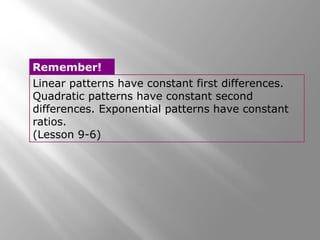 Algebra 2 unit 12.1 | PPT