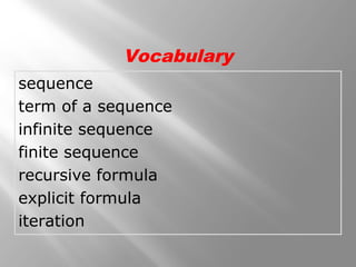 Algebra 2 unit 12.1 | PPT