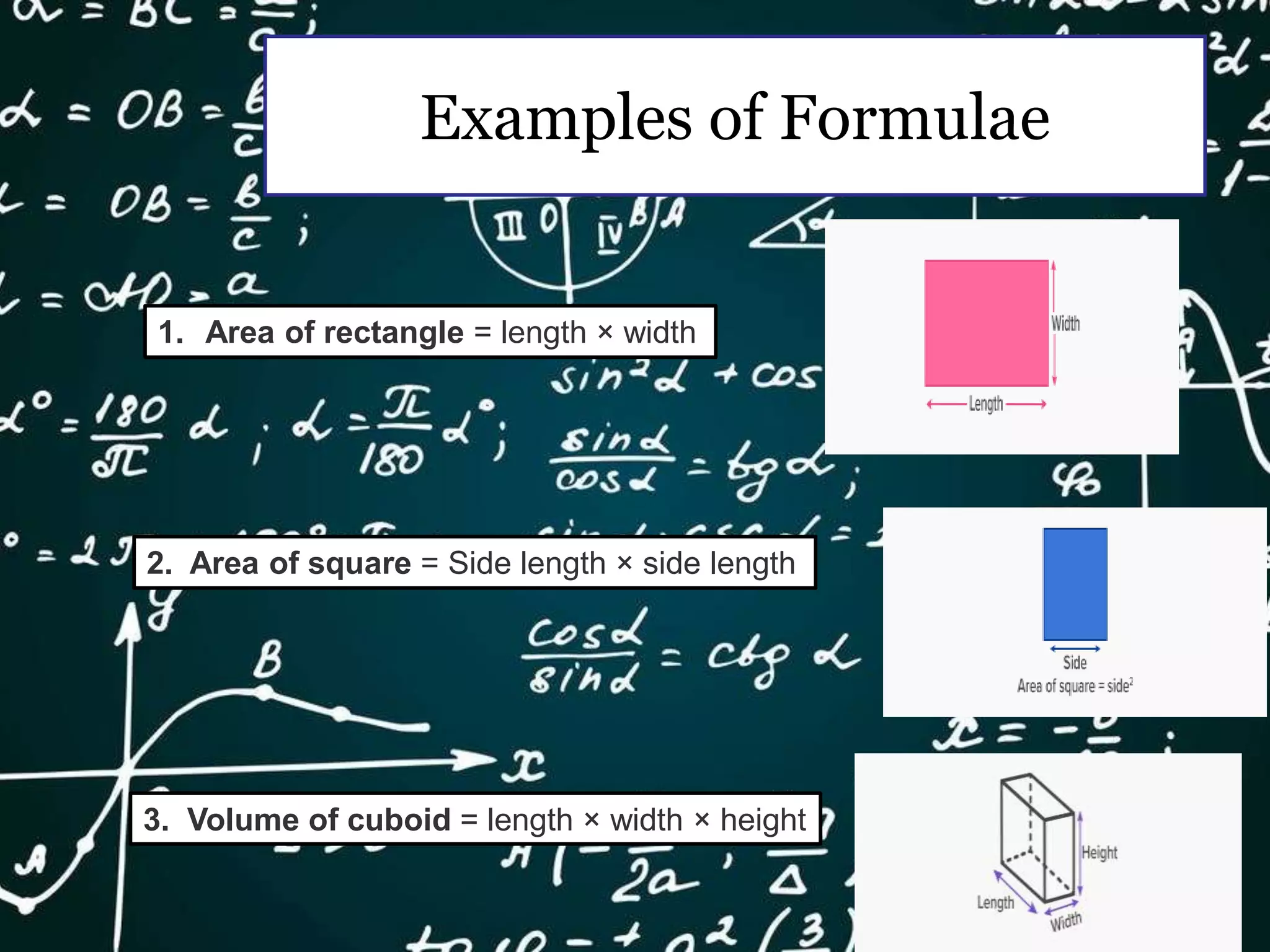 Algebra and Formulas | PPTX