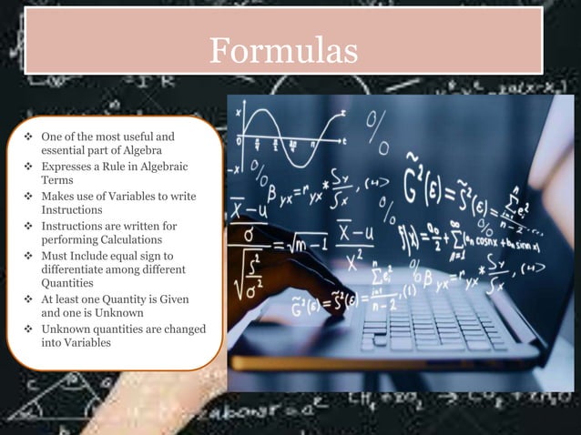 Algebra and Formulas | PPTX