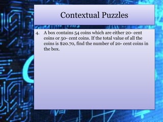 Algebra and Formulas | PPTX