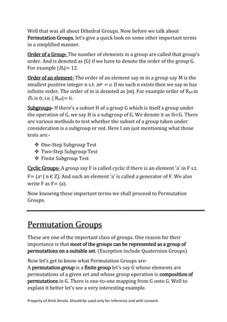 Introduction to Groups and Permutation Groups | PDF