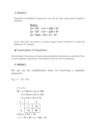 Algebra booklet | PDF