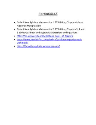 Algebra booklet | PDF