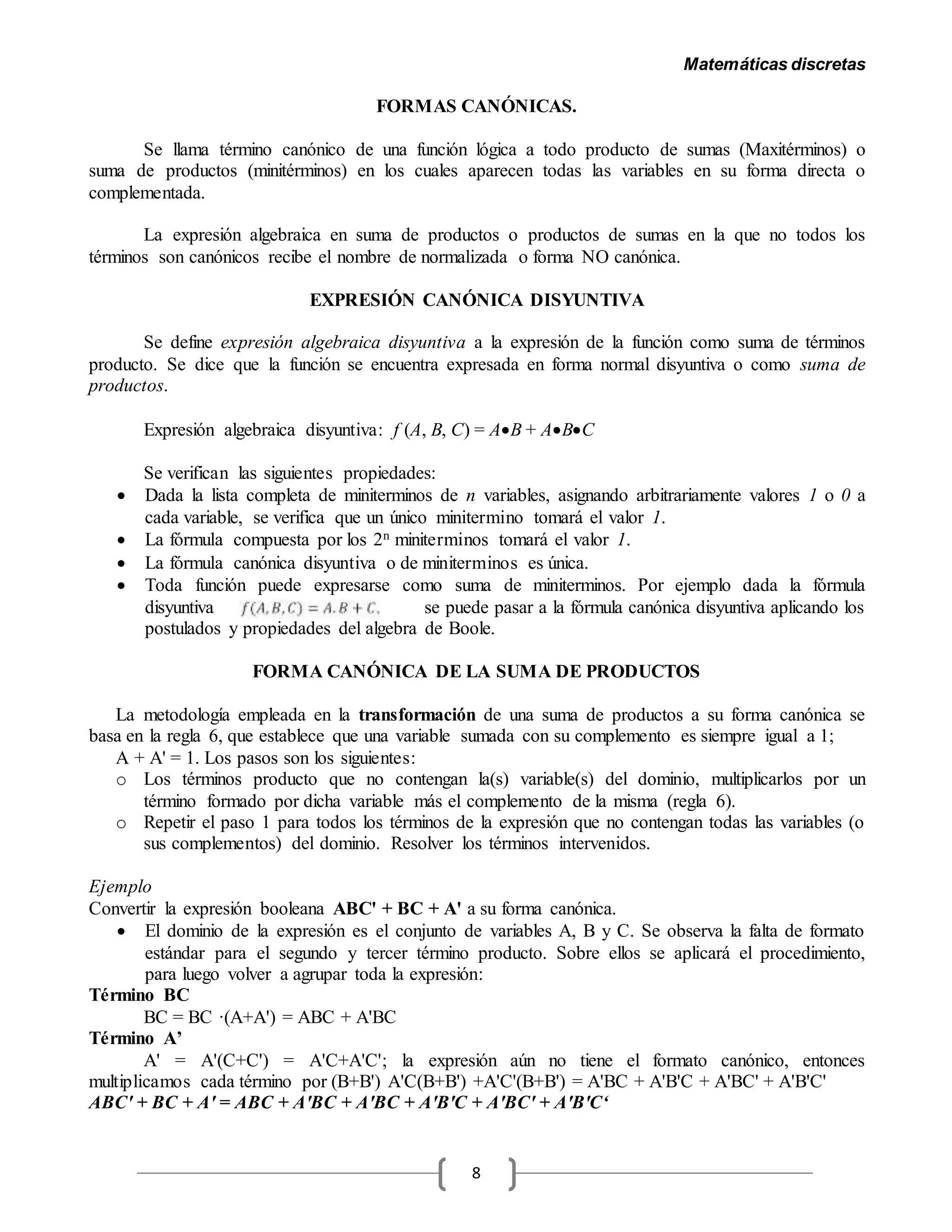 Algebra booleana | PDF