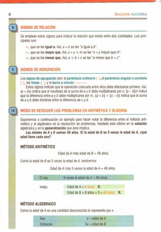 Algebra de baldor nueva versión | PDF