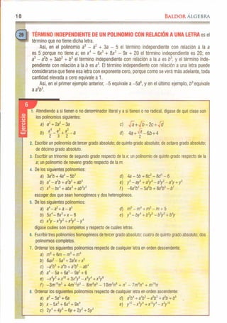 Algebra de baldor nueva versión | PDF