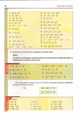 Algebra de baldor nueva versión | PDF