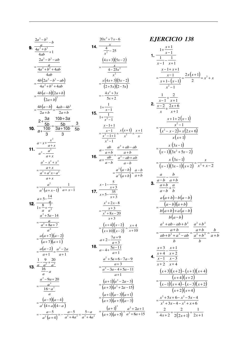 Algebra de baldor respuestas