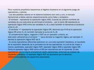 Algebra de boole | PDF
