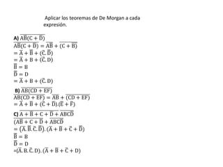 Algebra de boole | PPTX