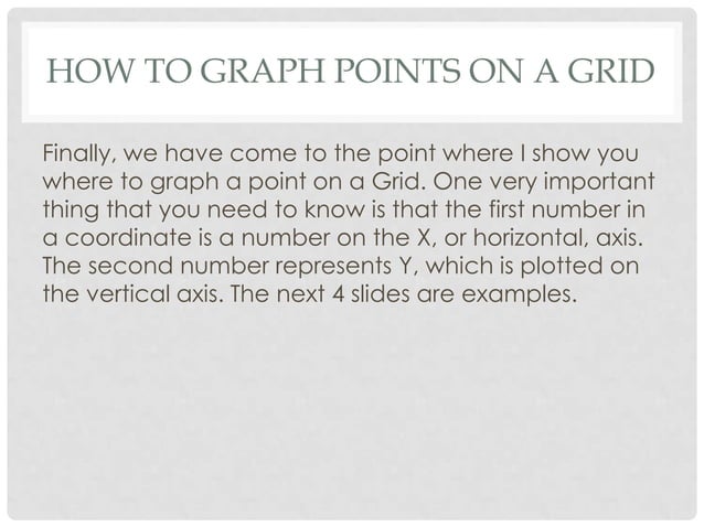 Graphing Points on a Grid | PPT