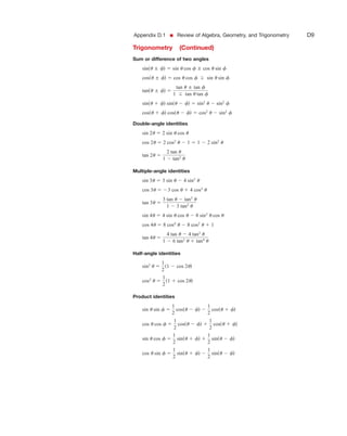 Algebra Geometry And Trigo 1 ejercicios y aplicaciones practicas | PDF