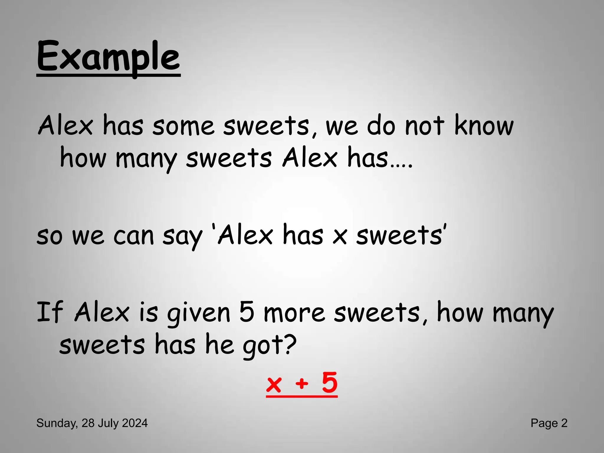 Introduction to Algebra for primary school | PPT