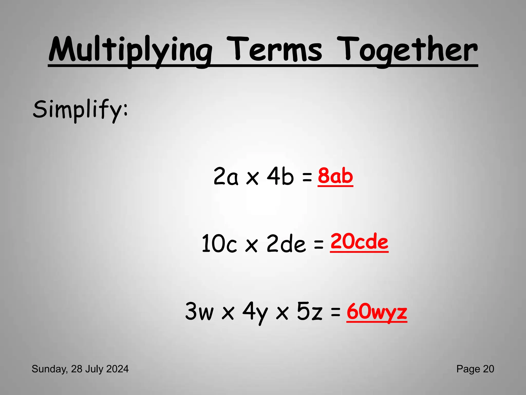 Introduction to Algebra for primary school | PPT