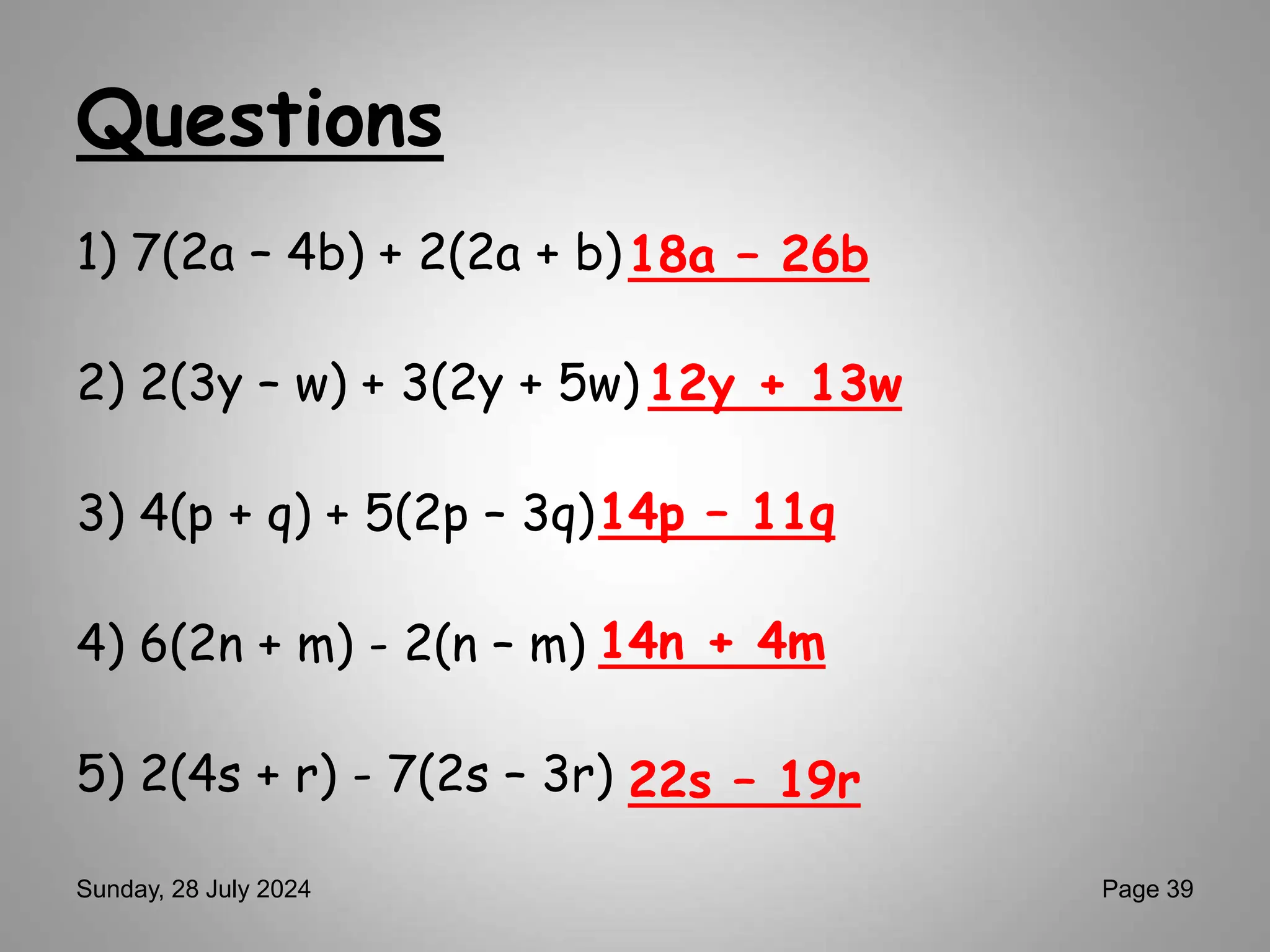 Introduction to Algebra for primary school | PPT