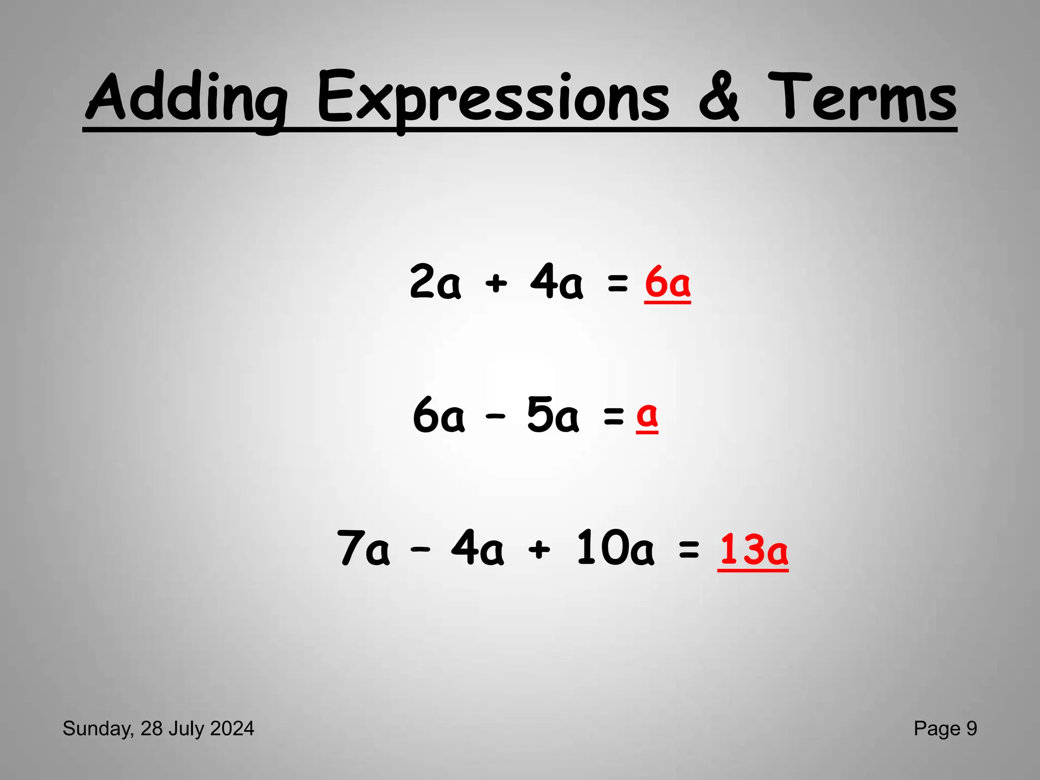 Introduction to Algebra for primary school | PPT