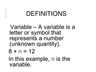 Teaching Pal - Algebra in NZ | PPT