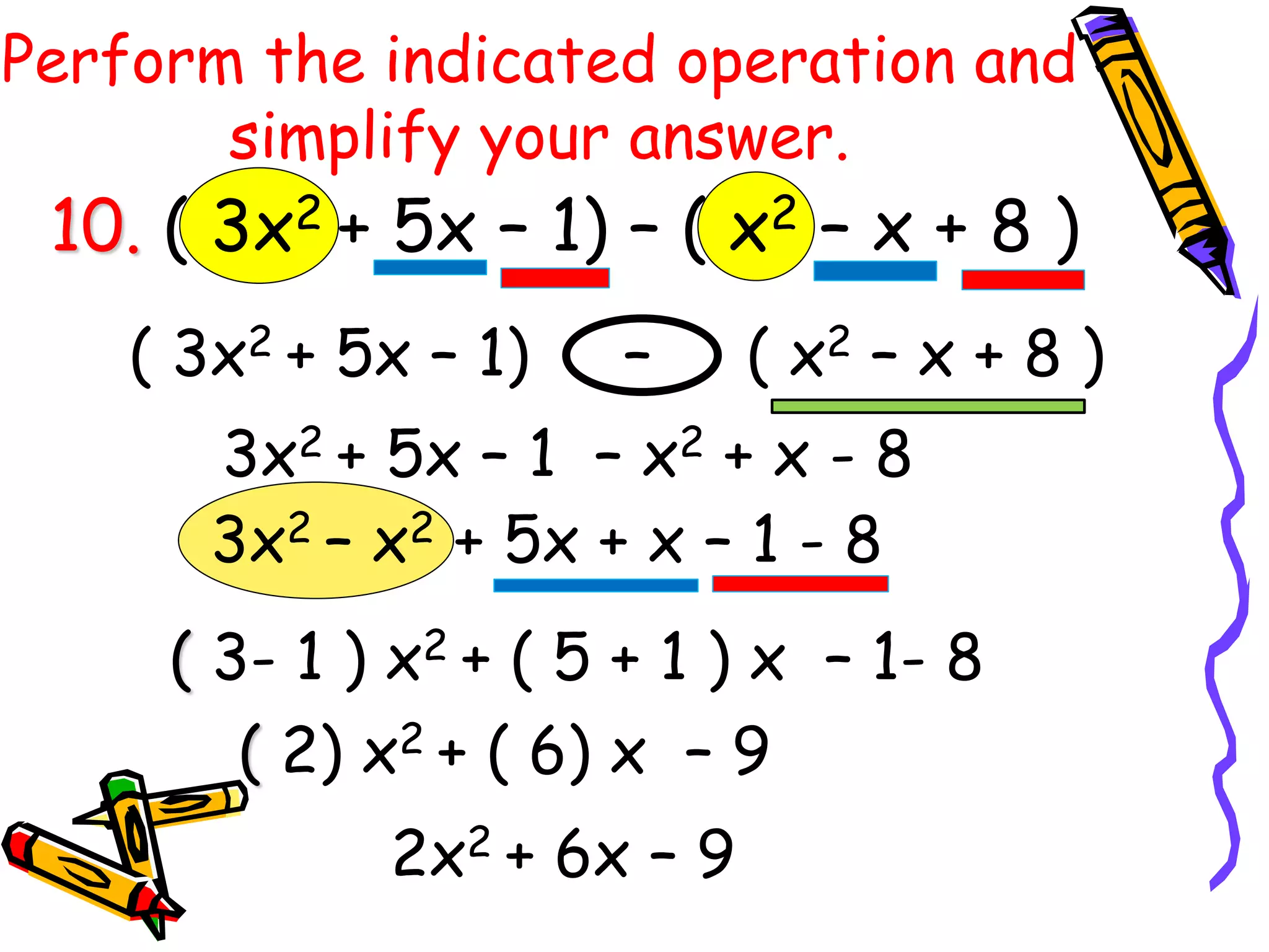 Adding and Subtracting Polynomials | PDF | Science