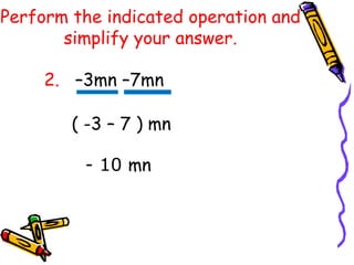 Adding and Subtracting Polynomials | PDF