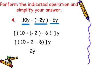 Adding and Subtracting Polynomials | PDF