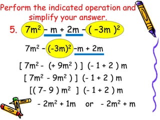 Adding and Subtracting Polynomials | PDF