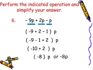 Adding and Subtracting Polynomials | PDF