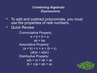 Algebraic expressions | PPT