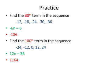 Algebraic Sequences Part C | PPT