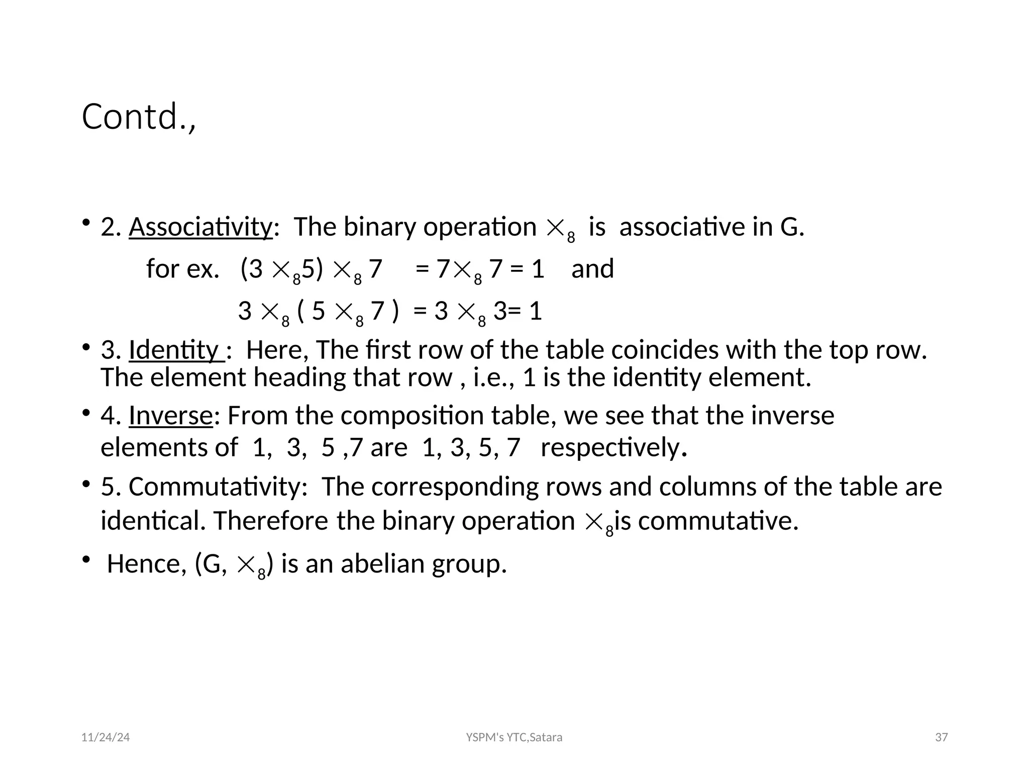 Algebraic-Structures with one operation as well as two operations and its variations like ...