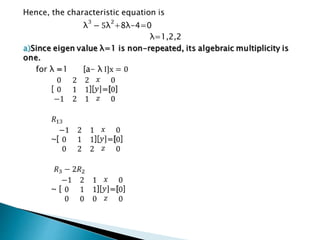 Algebraic and geometric multiplicity | PPTX