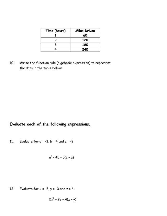 Algebra i ccp quarter 1 benchmark review | DOC | Physics | Science