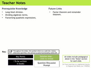 Algebraic Division CIE and Alevel - Lesson.pptx