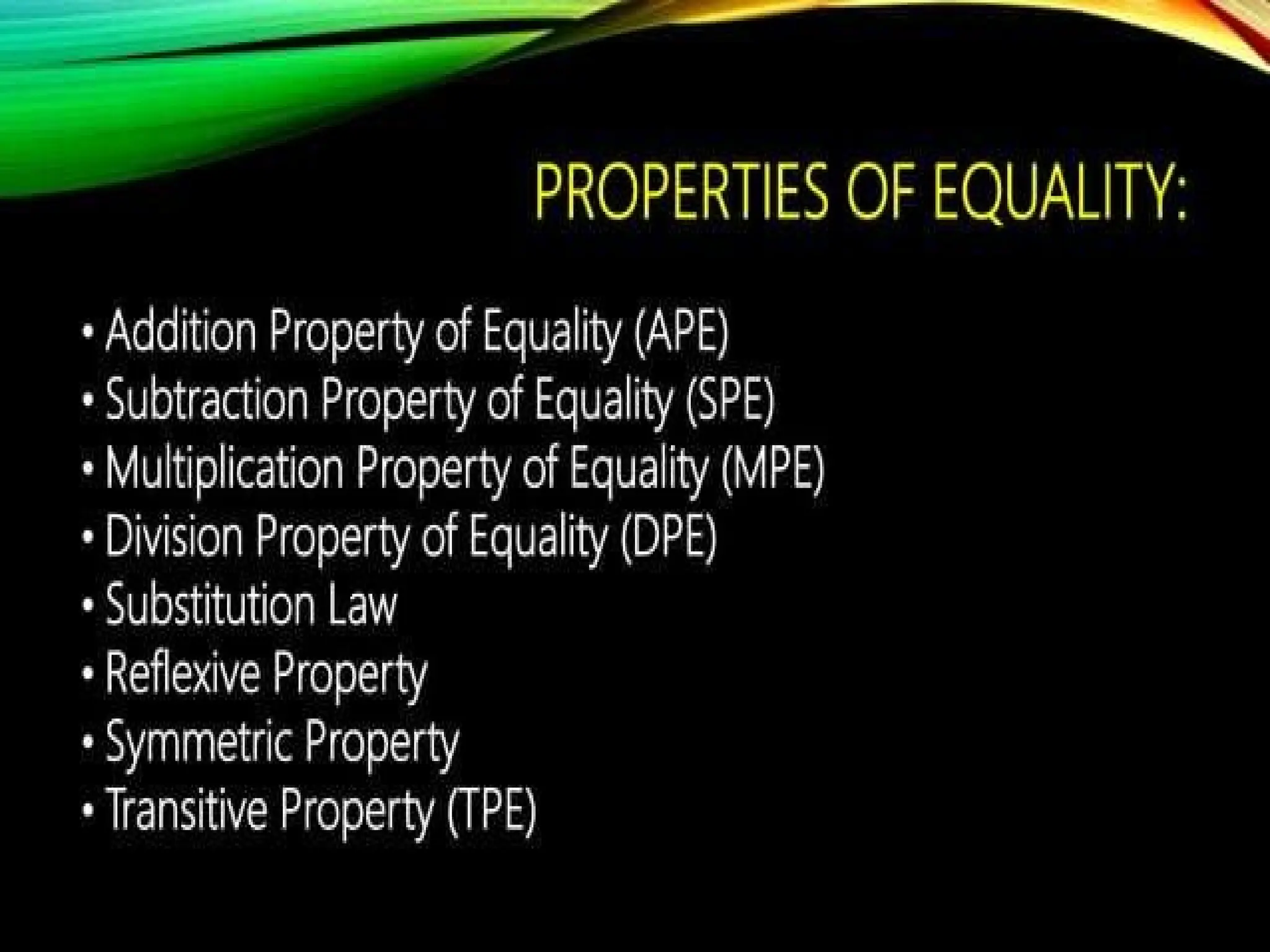 Algebraic Equation using Properties of Equality.pptx