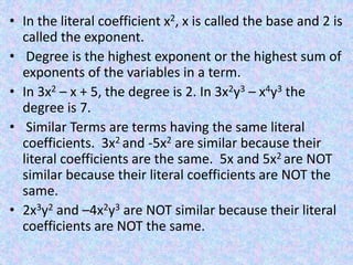 Algebraic Expression | PPTX