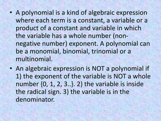Algebraic Expression | PPTX